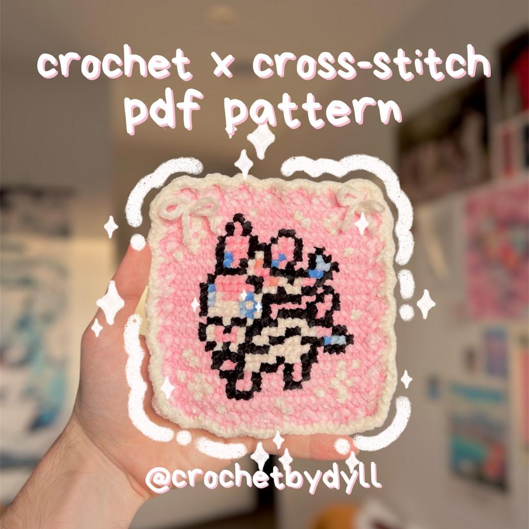Fairy-type Evolution Crochet X Cross Stitch Coaster Pattern (PDF) - Etsy