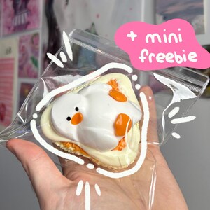 Duck Onigiri Taba Squishy Toy Hand-made Silicone Water-texture Stress ...