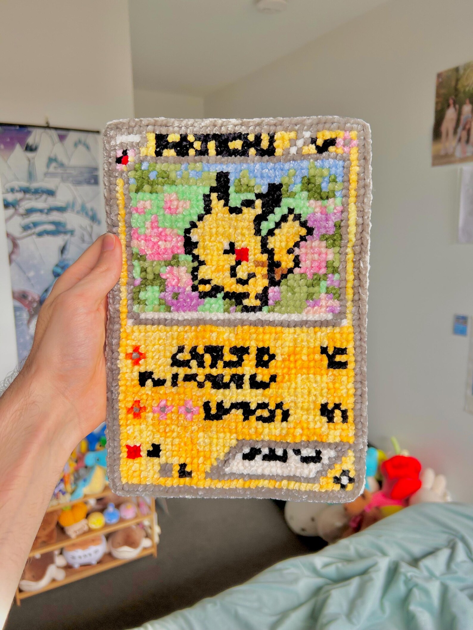 Tiny Electric Buddy Pokécard Crochet X Cross-stitch Pattern – Trading ...