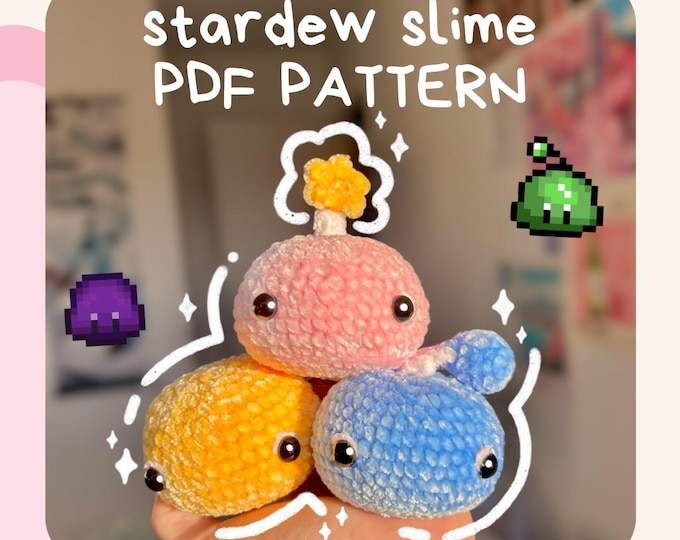 Stardew Slime PDF Stardew Valley-inspired Crochet Pattern – Easy ...