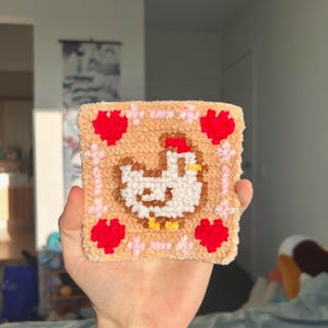 Stardew Valley Chicken Heart Border Crochet X Cross Stitch Coaster ...