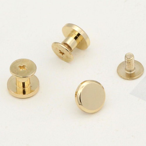10set 12mm Screw Rivets Gold Screw Studs Screw Back Rivet - Etsy