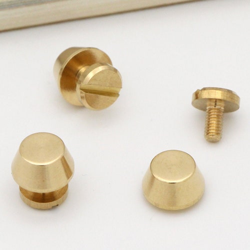 10set 10mm Solid Brass Screw Rivet Leather Rivet Purse Feet - Etsy