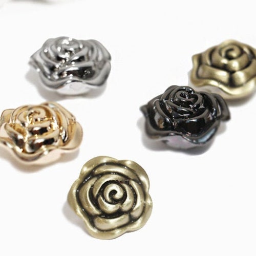 4set 20mm Flower Screw Rivet Gold / Silver / Antique Brass / | Etsy