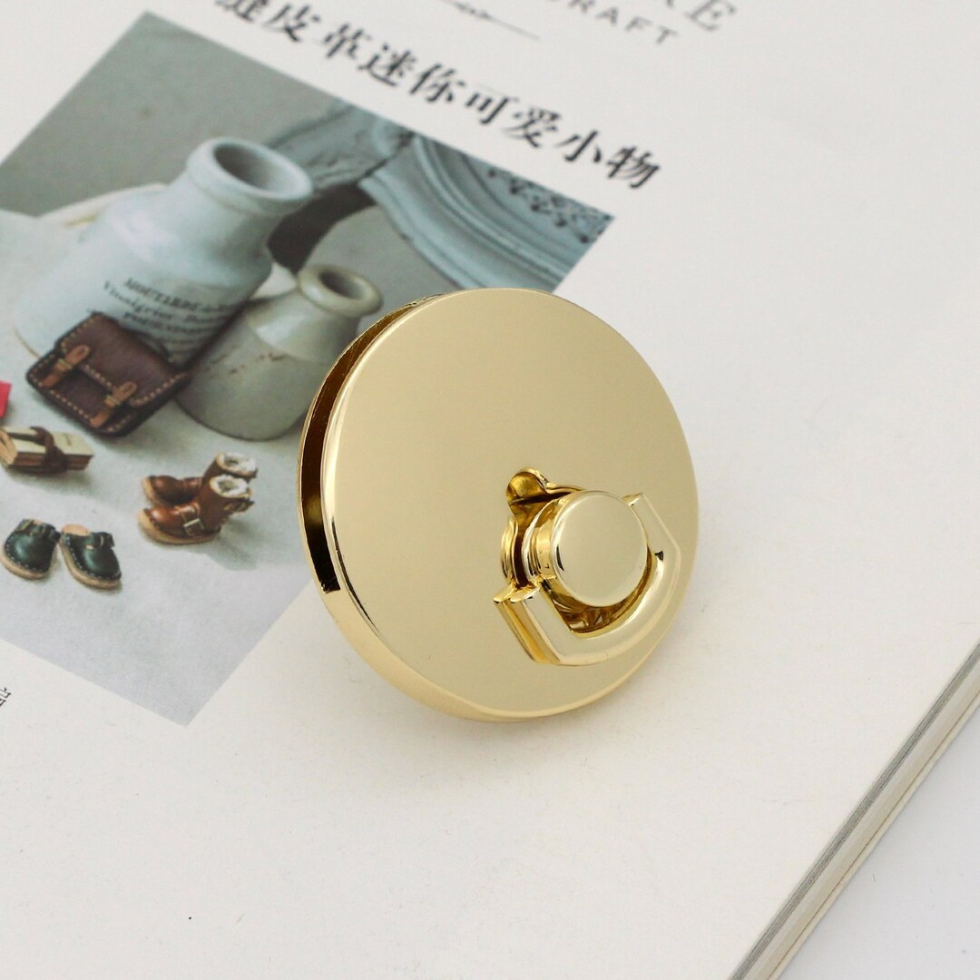 Circle Purse Lock Twist Lock Bag Lock Gold Purse Locks Turn Lock Bag ...