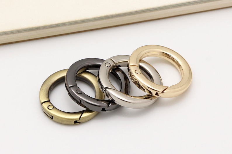 2pcs 3/4"(19mm) Flat Spring Gate Ring Spring Ring Push Gate Snap Hook ...