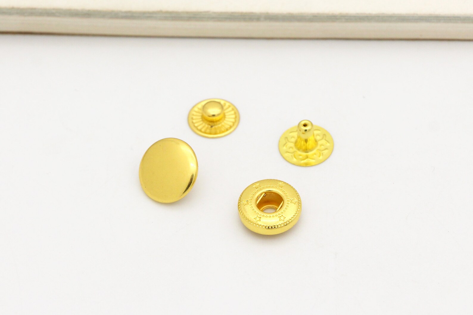 20set 10mm 12.5mm 15mm Gunmetal Snap Fasteners Rivets Studs Snap Button ...