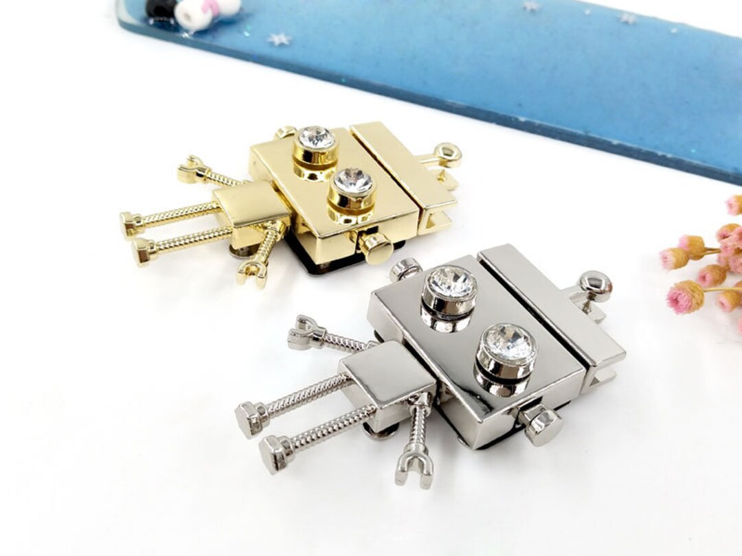 Robot Purse Lock Bag Lock Twist Lock Metal Purse Locks Turn Lock Purse ...