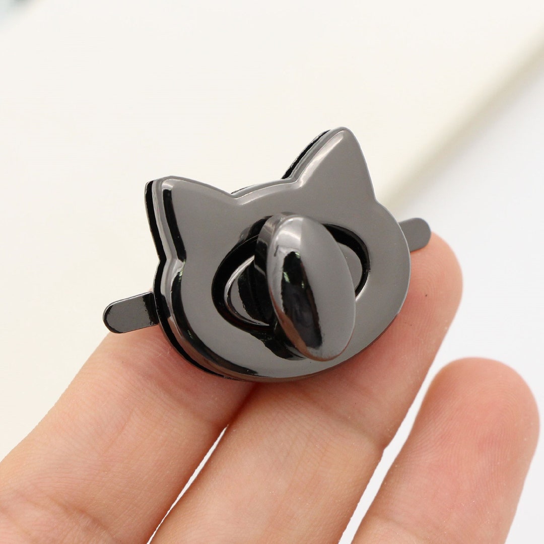 Gunmetal Purse Lock Twist Lock Cat Shape Bag Lock Metal Lock Purse ...