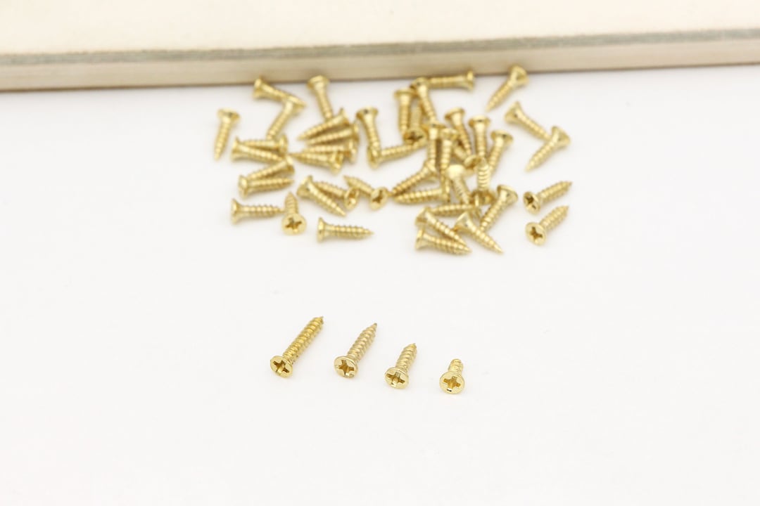 50-100pcs Gold Screws 6mm 8mm 10mm 12mm Length Screw Rivet Wood Screw ...