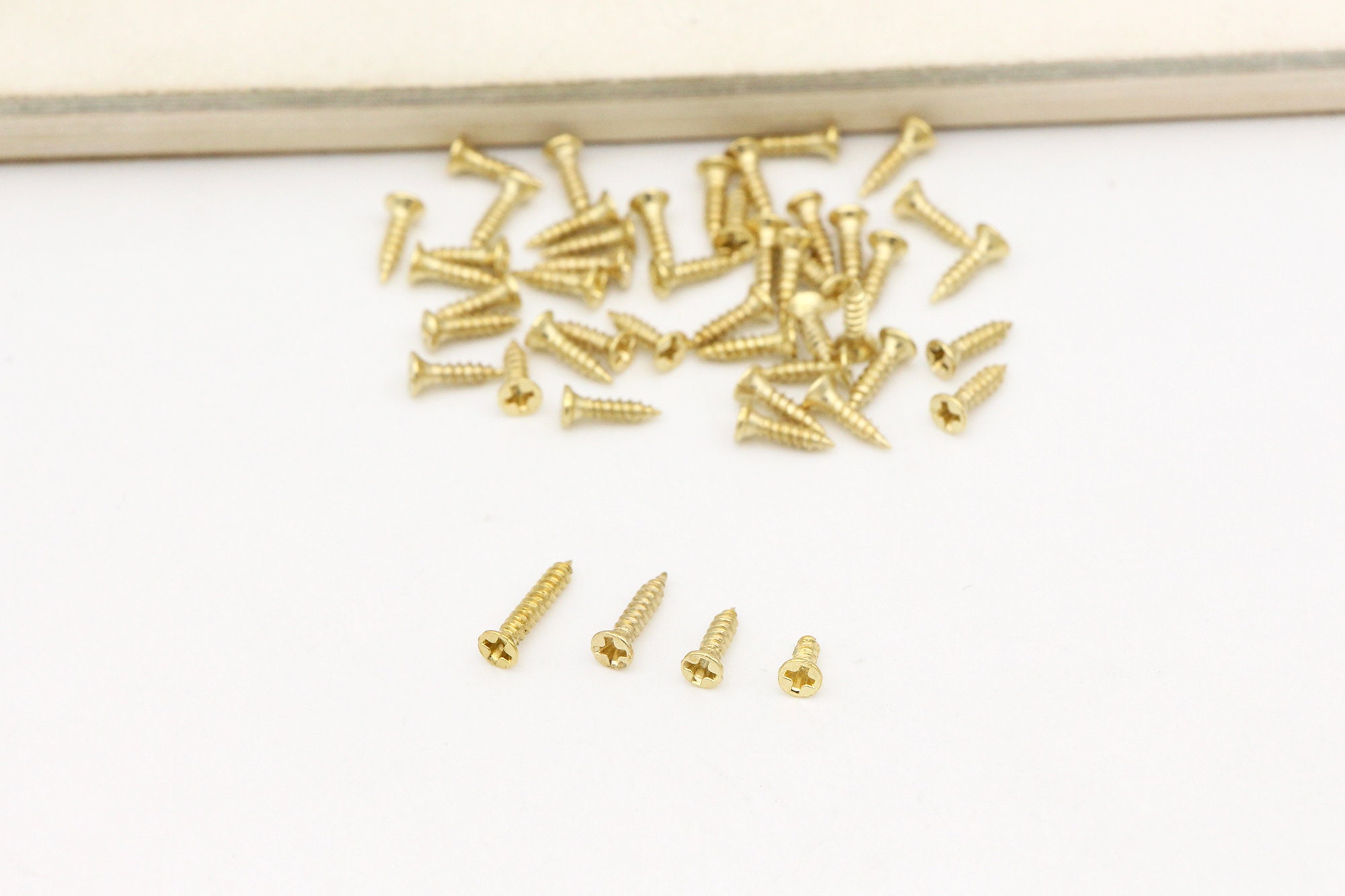50-100pcs Gold Screws 6mm 8mm 10mm 12mm Length Screw Rivet Wood Screw ...