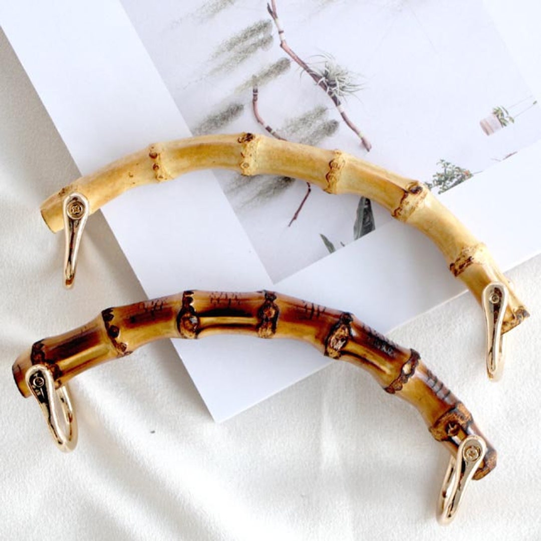 1pair Bamboo Handle Bamboo Purse Handle Bamboo Bag Handles Purse Making ...