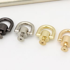 4pcs Screw Rivets Swivel D Ring Chicago Rivet Screw Studs Bridge Buckle ...