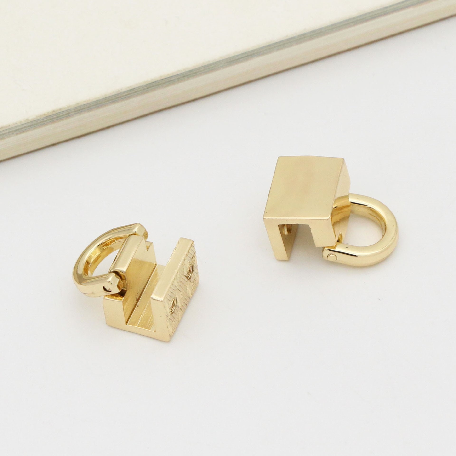 4pcs Gold Bridge Buckle Chain Connector Screw D Ring Screw - Etsy