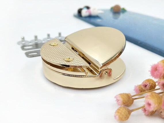 Gold Purse Lock Round bag lock Twist Lock Metal Lock purse | Etsy