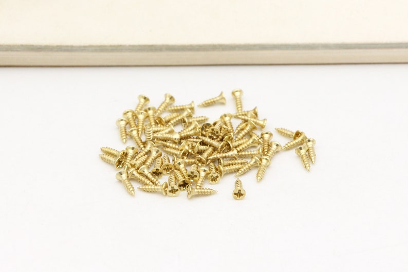 50-100pcs Gold Screws 6mm 8mm 10mm 12mm Length Screw Rivet Wood Screw ...