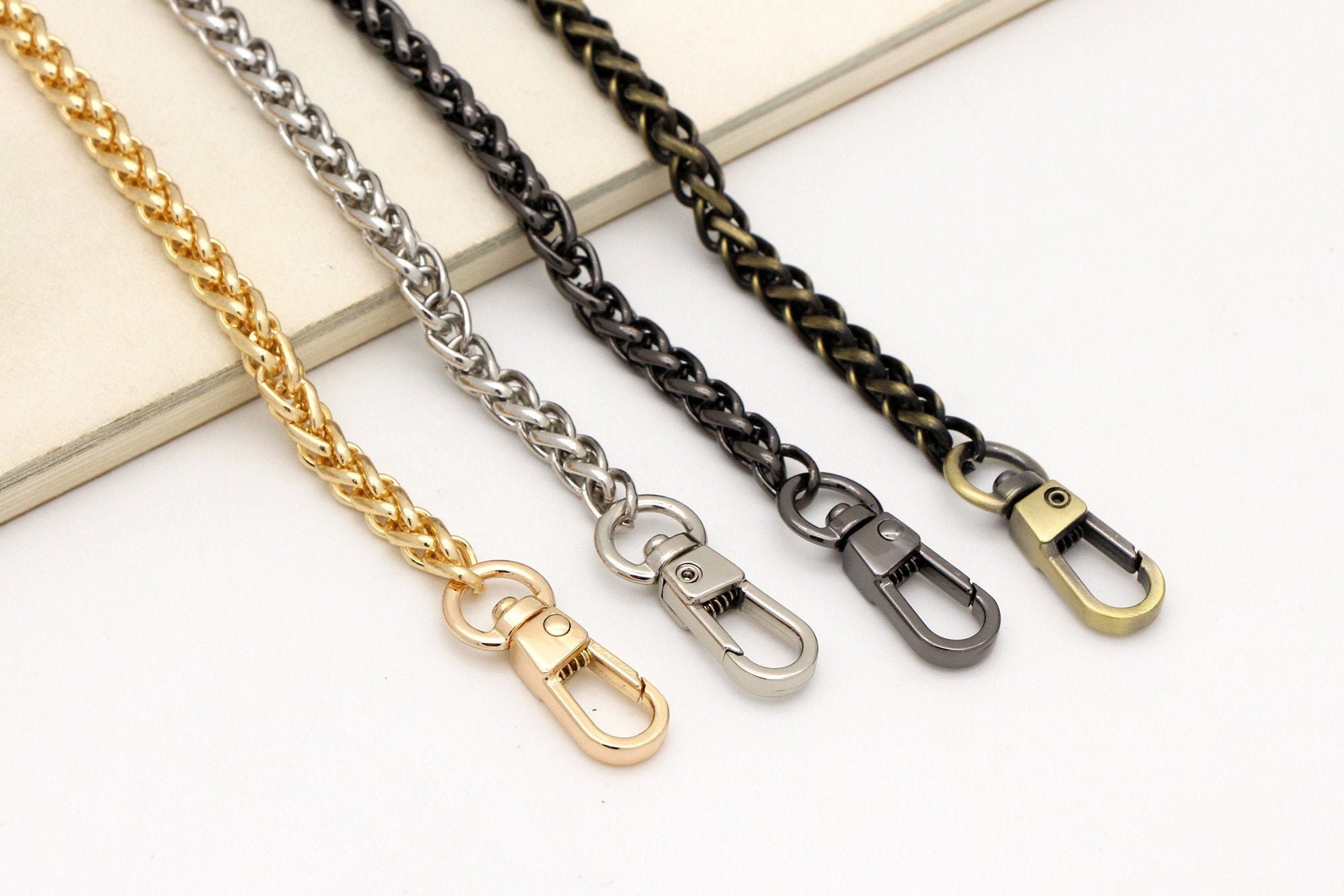 120cm Purse Chain With Swivel Clasps Twisted Chain Metal Bag Chain ...