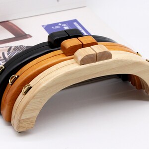 Wooden Purse Frame 15.55cm Wood Bag Frame Wood Clutch Frame Bag Handle ...