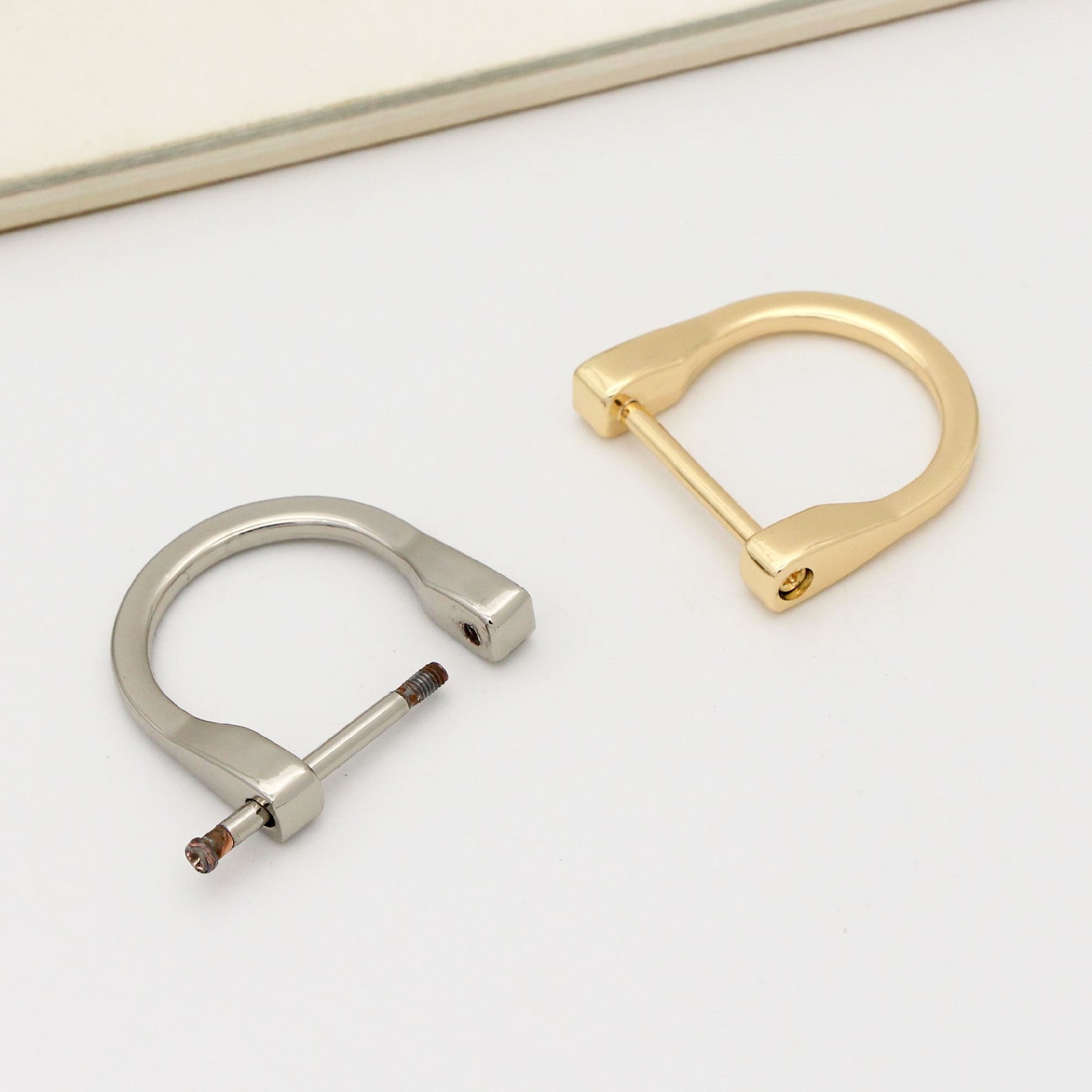 4pcs Screw D Ring 1"(25mm) Strap D Ring Buckle Purse Ring Strap Rings ...