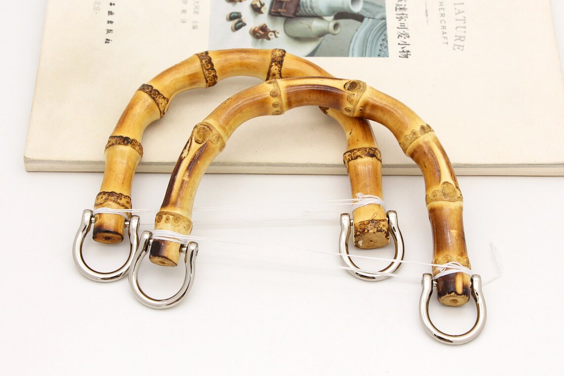 1pair Bamboo Purse Handle Bamboo Handle Purse Handles Bamboo Bag ...