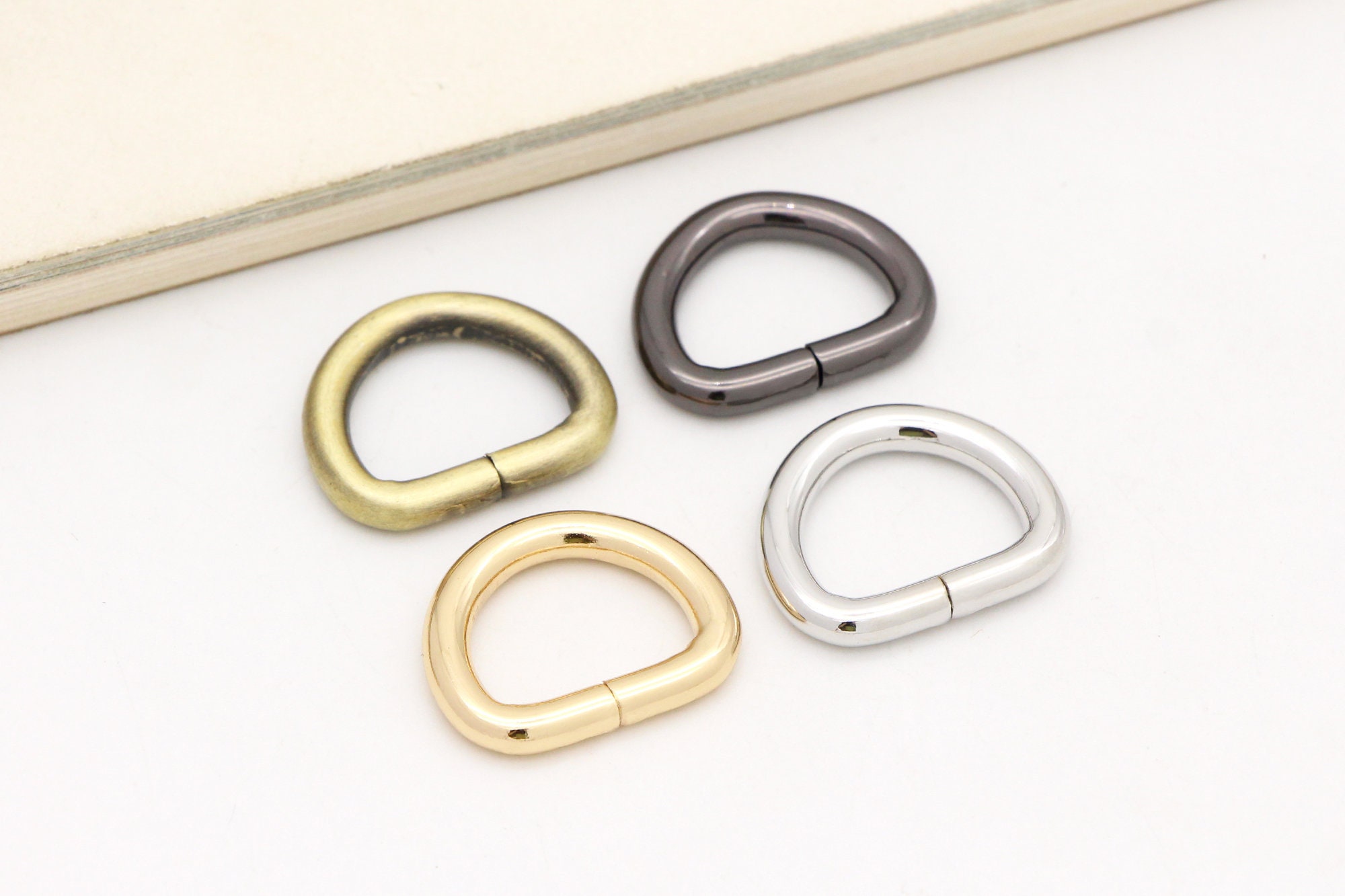 10pcs 5/8"(16mm) D Ring Purse D Ring Buckle 3.8mm Wire Bag Strap Ring ...