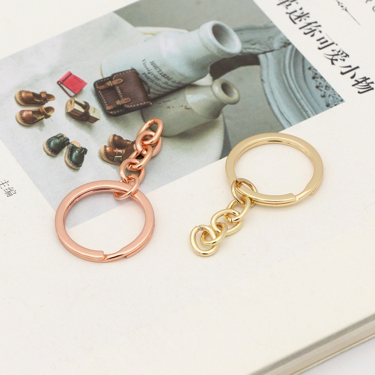 10pcs Keychain Split Key Ring With Chain Key Chain Rings Key - Etsy