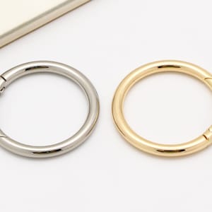 2pcs Spring Gate Ring Thin Spring Ring Push Gate Snap Hook Purse O Ring ...