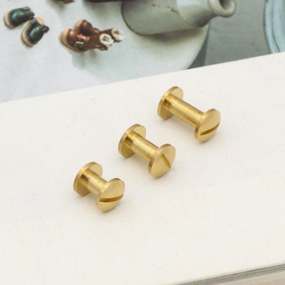 4set Solid Brass Screw Rivet 86mm 88mm 810mm Brass Chicago - Etsy