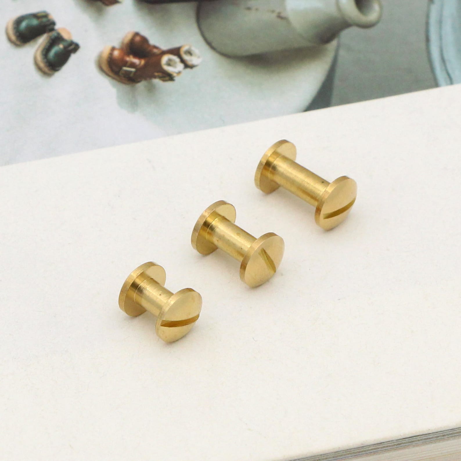 4set Solid Brass Screw Rivet 86mm 88mm 810mm Brass Chicago - Etsy