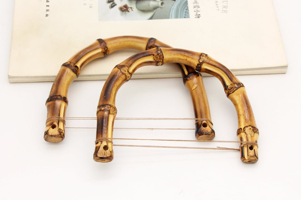 1pair Bamboo Purse Handle Bamboo Handle Purse Handles Bamboo Bag ...