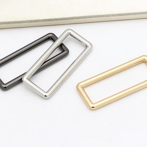 4pcs 2"(50mm) Slide Buckle Alloy Rectangle Ring Strap Slide Strap ...