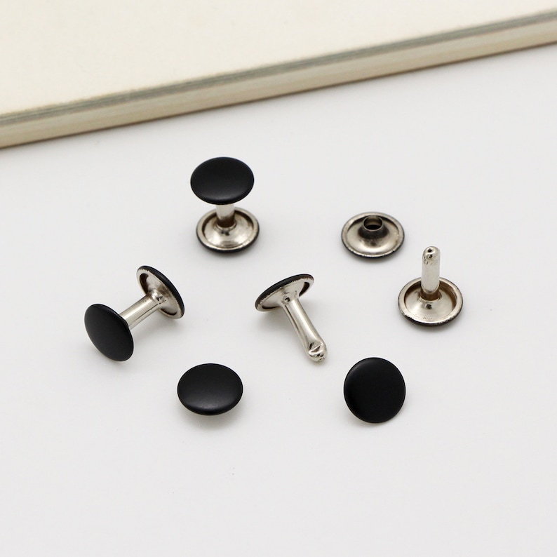 50set Matte Black Double Cap Rivet 812mm 98mm 1012mm - Etsy