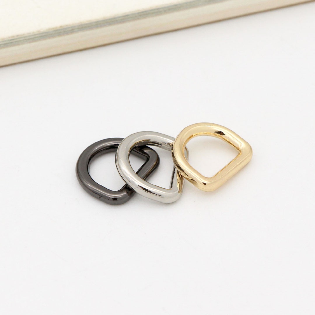 10pcs Small D Rings 3/8"(10mm) Purse D Ring Buckle Strap Rings Purse ...