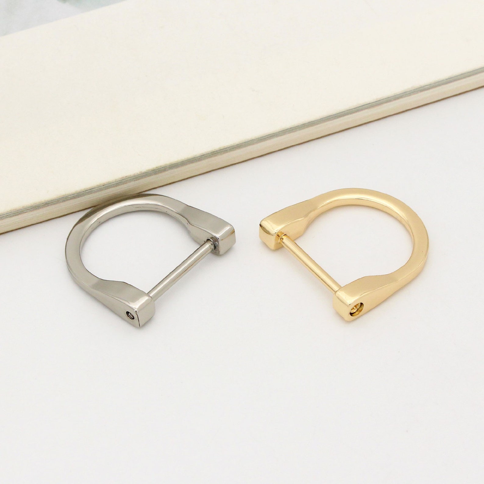 4pcs Screw D Ring 1"(25mm) Strap D Ring Buckle Purse Ring Strap Rings ...
