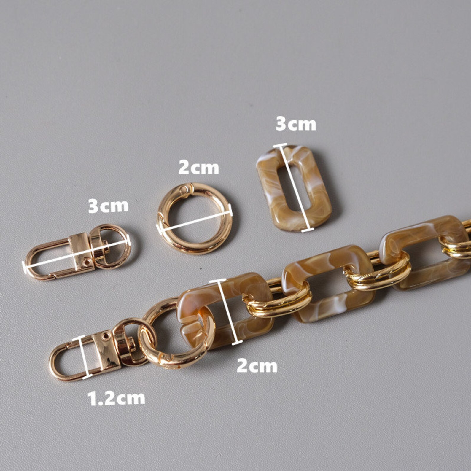 Bag Chain With Swivel Clasp Acrylic Chain Purse Chain Bag | Etsy