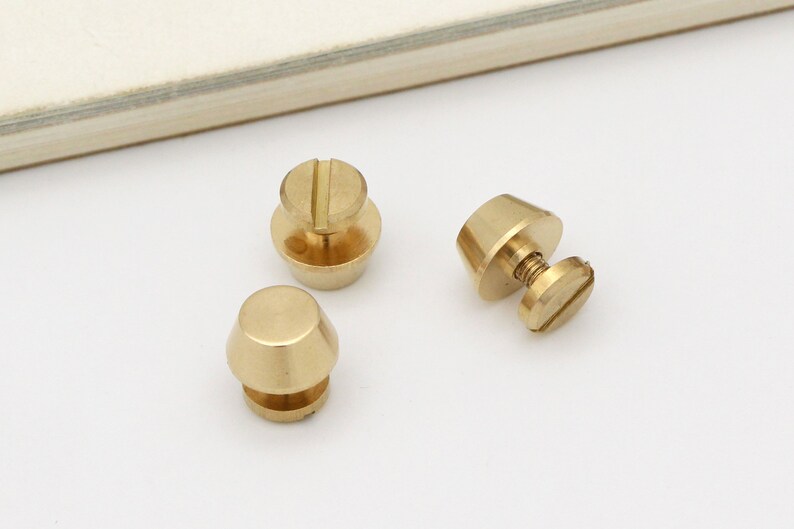 10set 10mm Solid Brass Screw Rivet Leather Rivet Purse Feet - Etsy