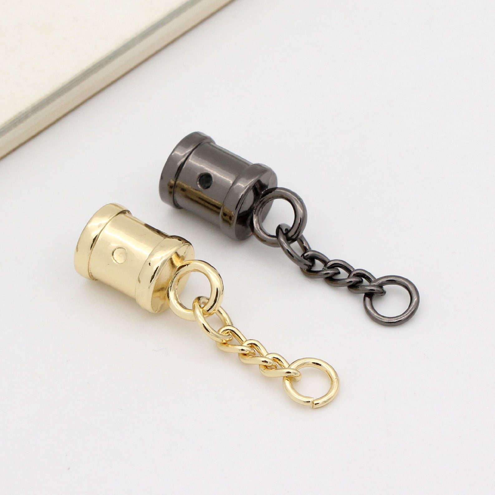 6pcs Tassel Caps Gunmetal Gold Tassel Cap Cord End Leather - Etsy