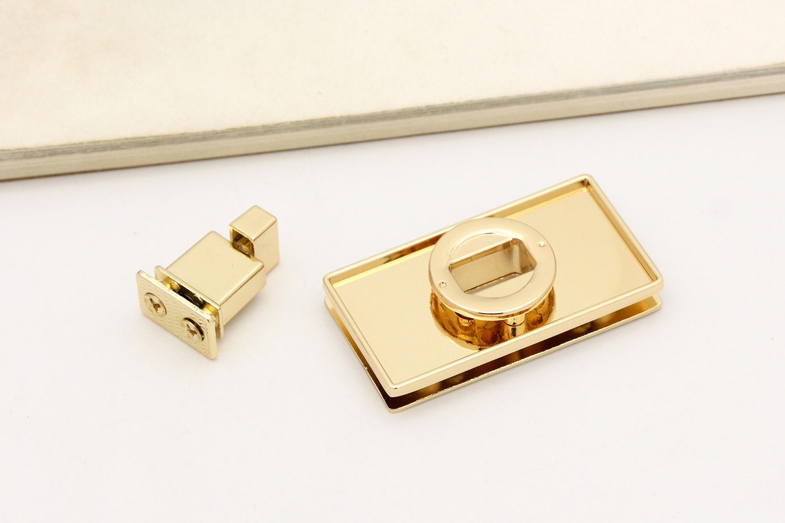 Gold Purse lock twist lock Bag lock Turn lock Purse Hardware | Etsy