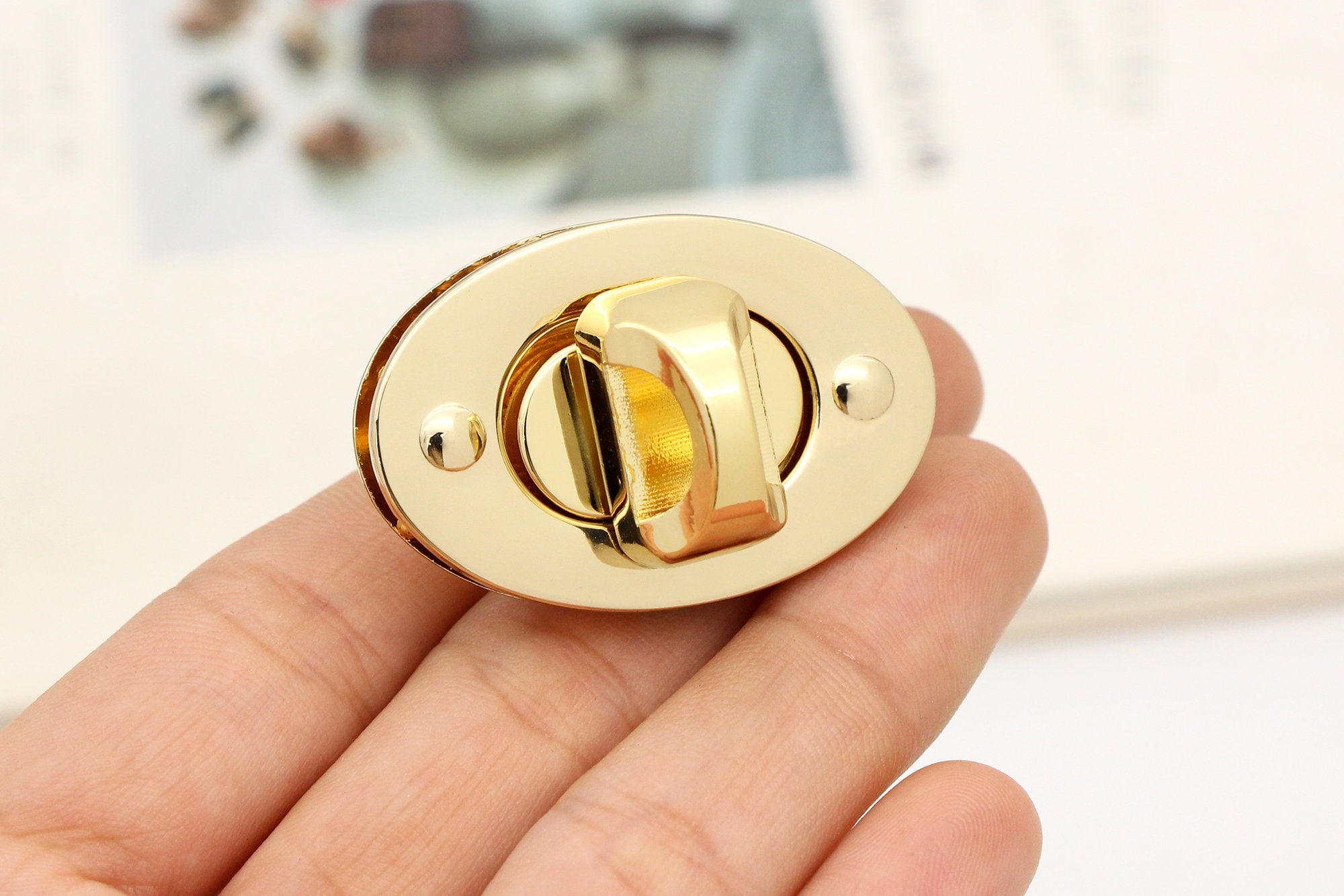 Gold Purse Lock Twist Lock Bag Lock Turn Lock Purse Hardware - Etsy