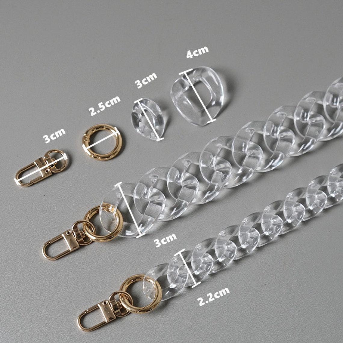 Transparent Acrylic Chain Bag Chain Purse Chain Bag Handle Bag - Etsy