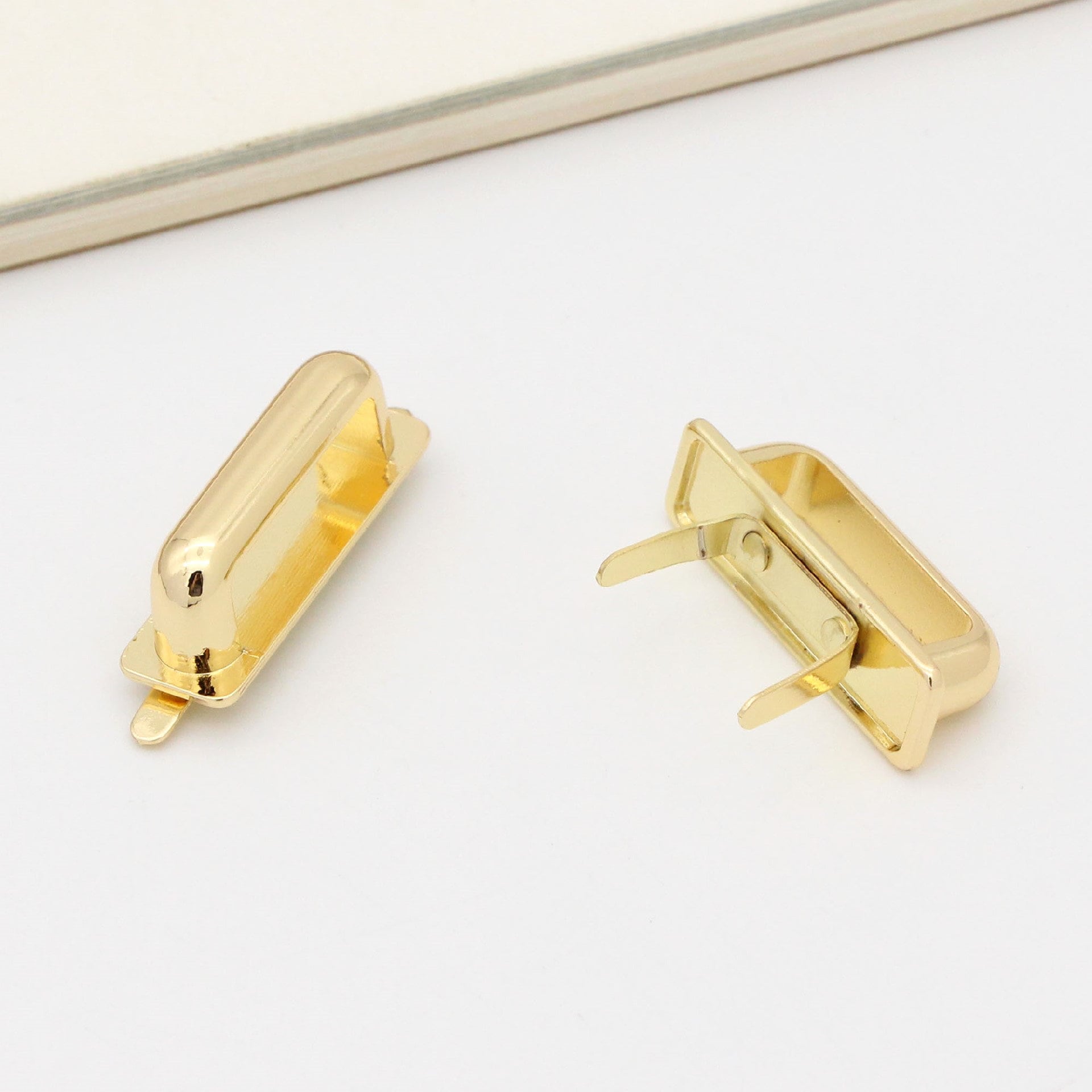 4pcs 1"(25mm) Gold Bridge Buckle Belt Loops Chain Connector Purse Ring ...