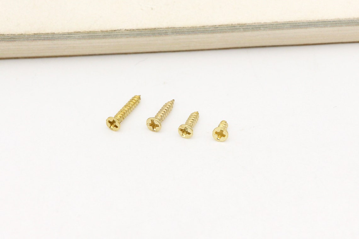50-100pcs Gold Screws 6mm 8mm 10mm 12mm Length Screw Rivet - Etsy