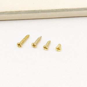 50-100pcs Gold Screws 6mm 8mm 10mm 12mm Length Screw Rivet Wood Screw ...