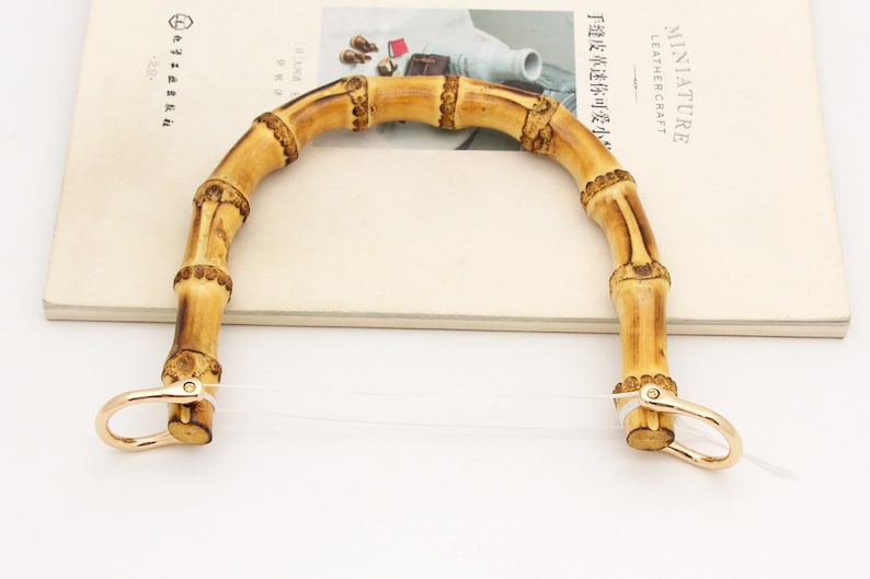 1pair Bamboo Handle Bamboo Purse Handle Bamboo Bag Handles Purse Making ...