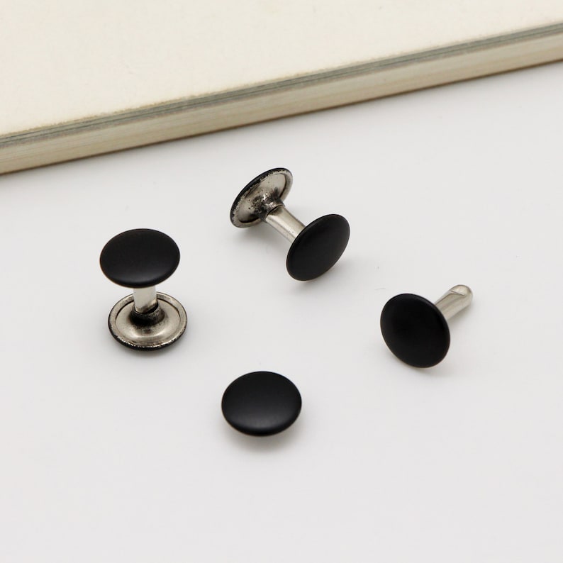 50set Matte Black Double Cap Rivet 812mm 98mm 1012mm - Etsy