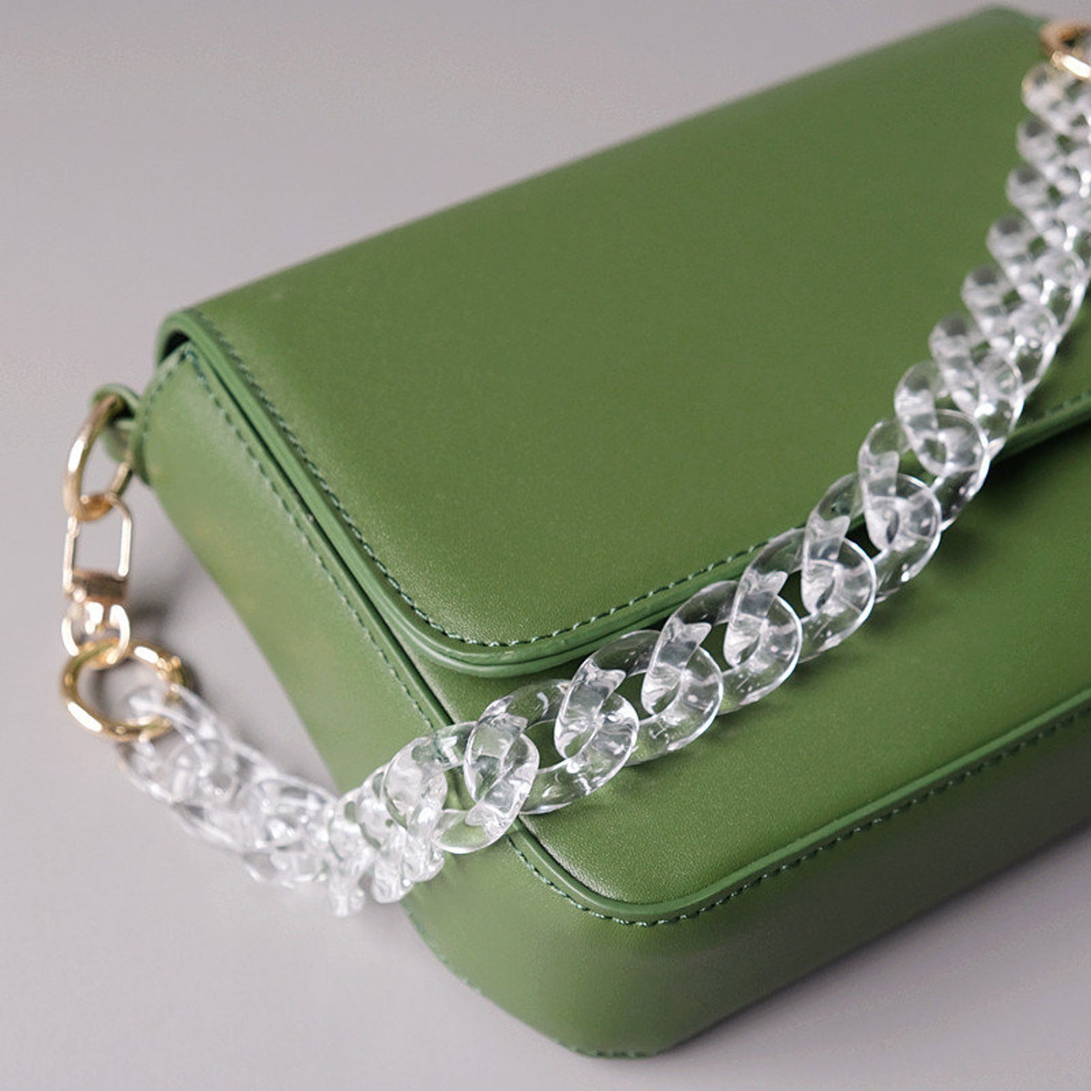 Transparent Acrylic Chain Bag Chain Purse Chain Bag Handle Bag - Etsy