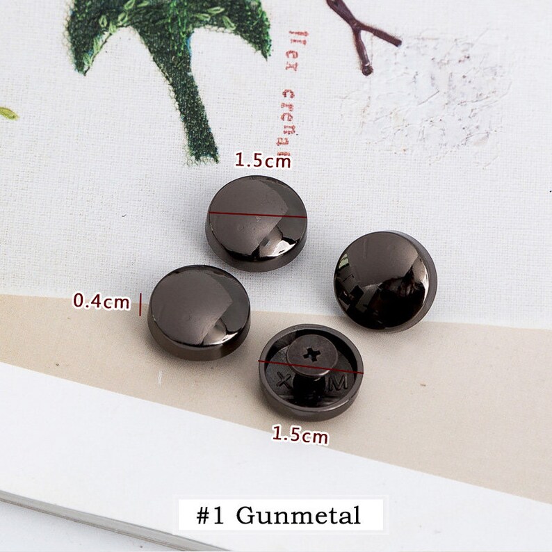 10set 15mm Screw Rivets Gold / Silver / Antique Brass / - Etsy