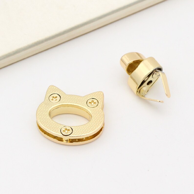 Gold Purse Lock Twist Lock Cat Shape Bag Lock Turn Lock Purse - Etsy