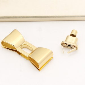 Purse Lock Twist Lock Bow Shape Bag Lock Purse Clasp Turn Lock Bag ...