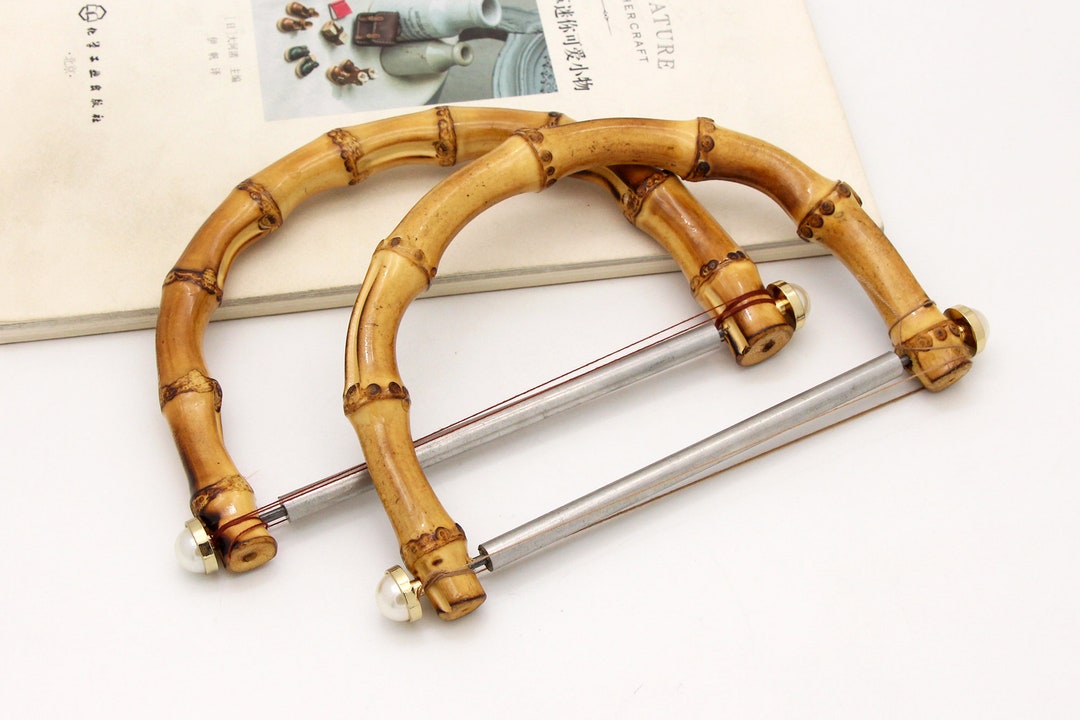 1pair Bamboo Handle Bamboo Purse Handle Bamboo Bag Handles Bag Hardware ...